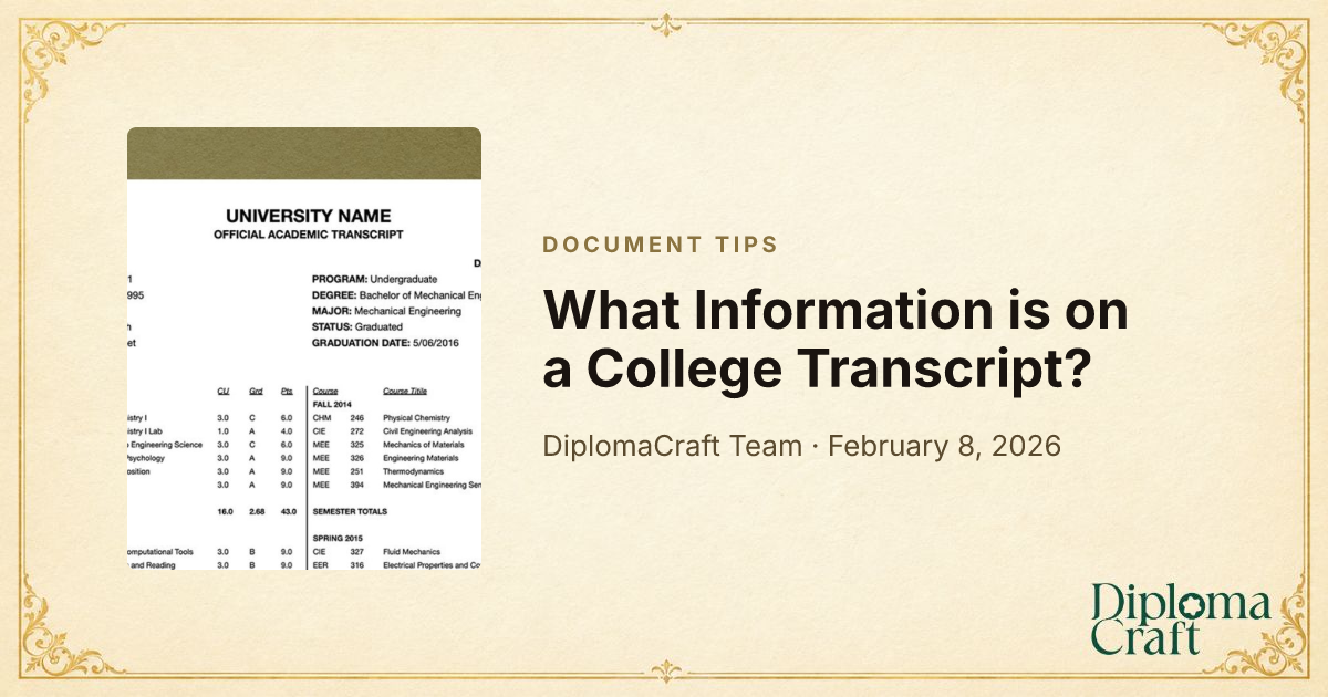 What is on a College Transcript? Complete Breakdown
